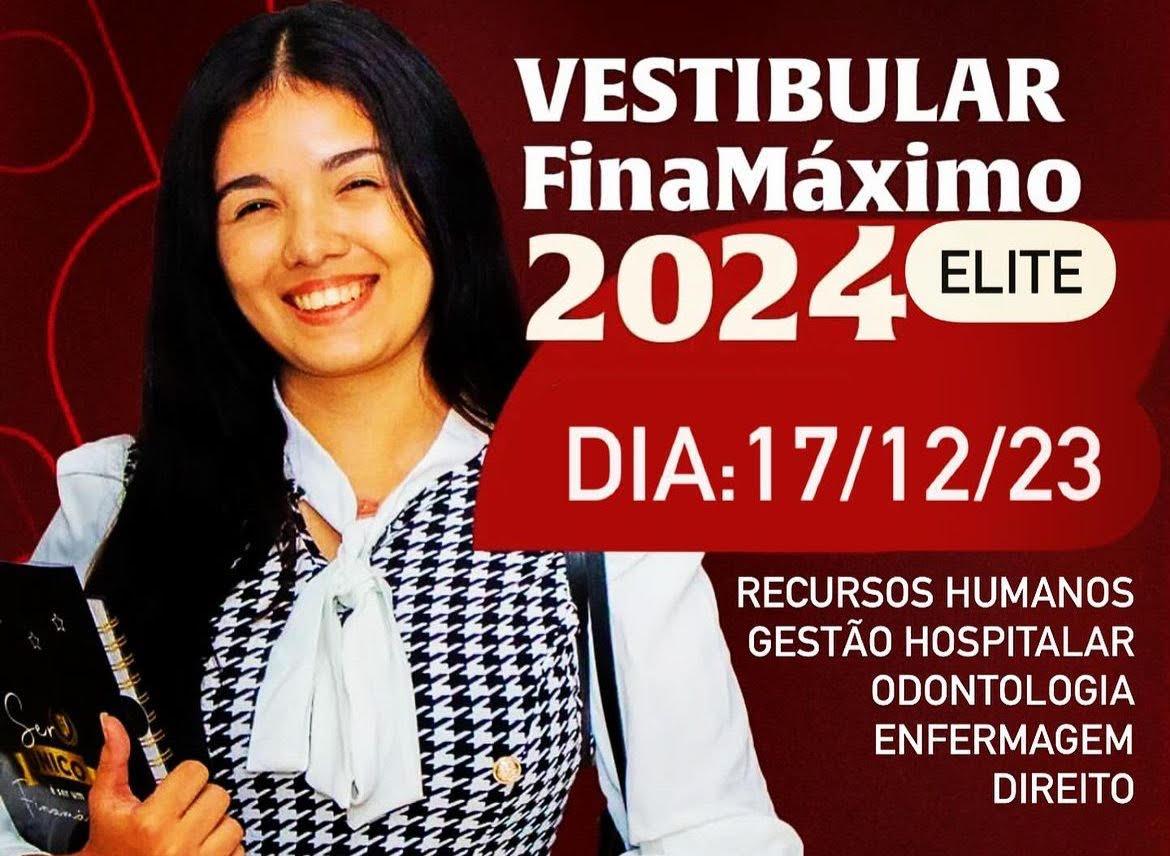 Vestibular FinaMáximo Elite vai ofertar vagas limitadas - Faculdade Finama